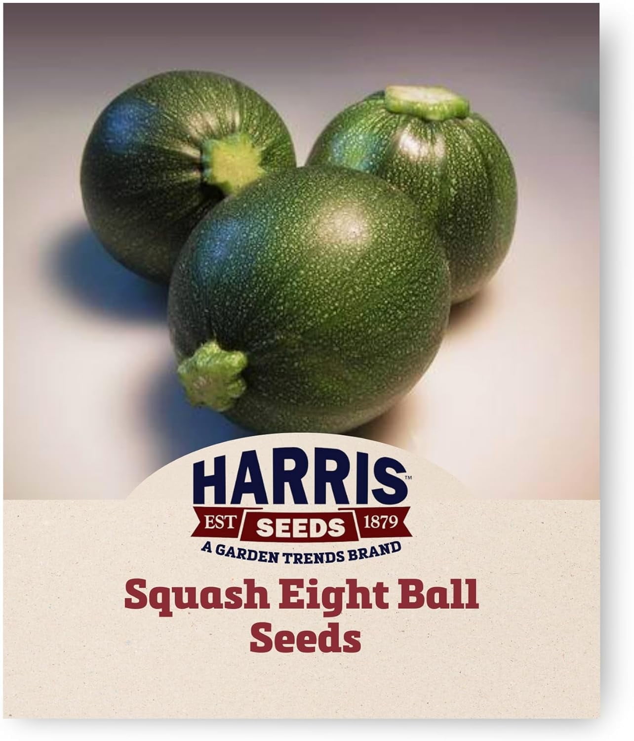 Harris Seeds - Treated Squash Eight Ball Seeds F1 Variety - Dark Green ...