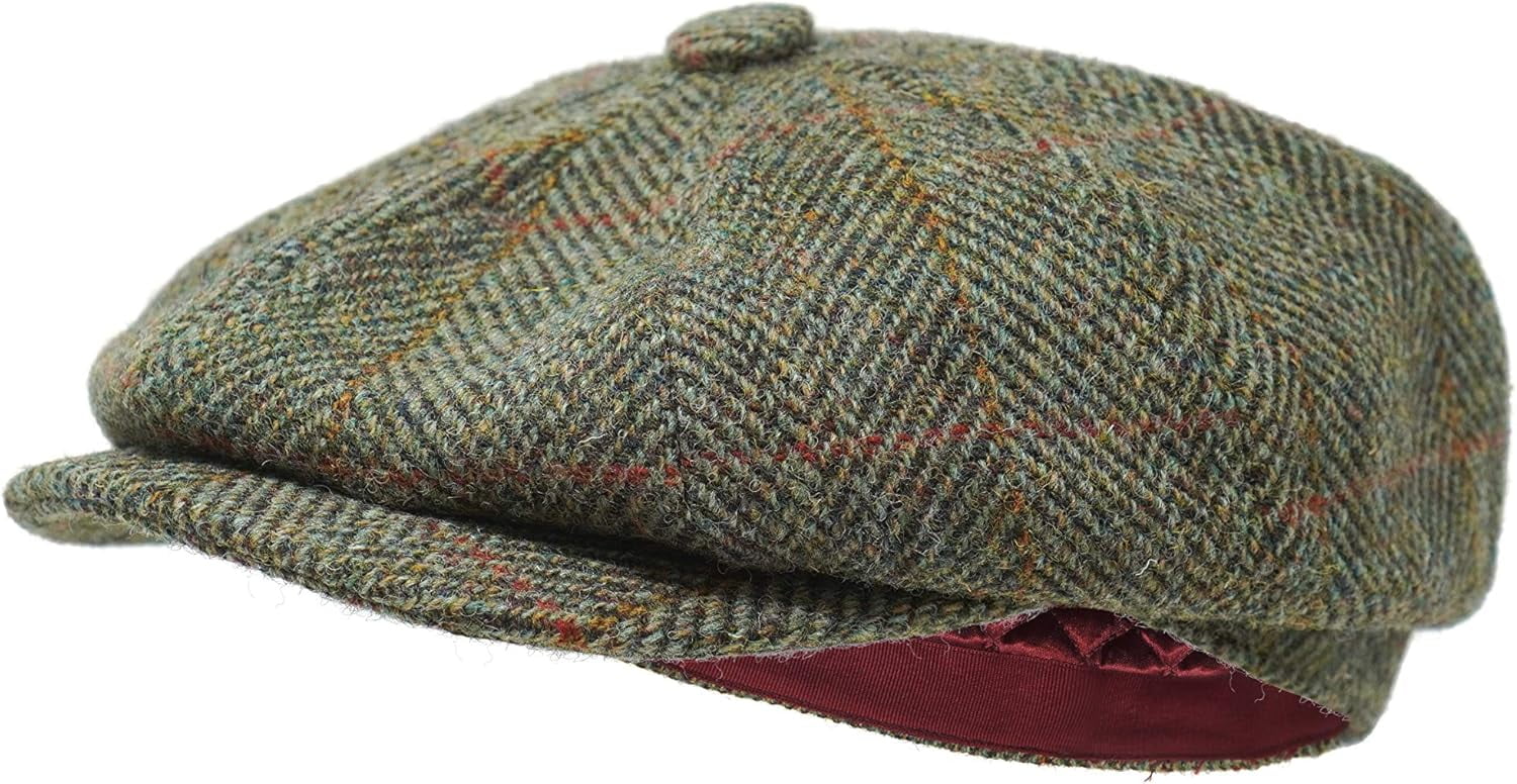 Harris Tweed Lomond Newsboy Cap - 100% Handwoven Wool - Water Resistant ...