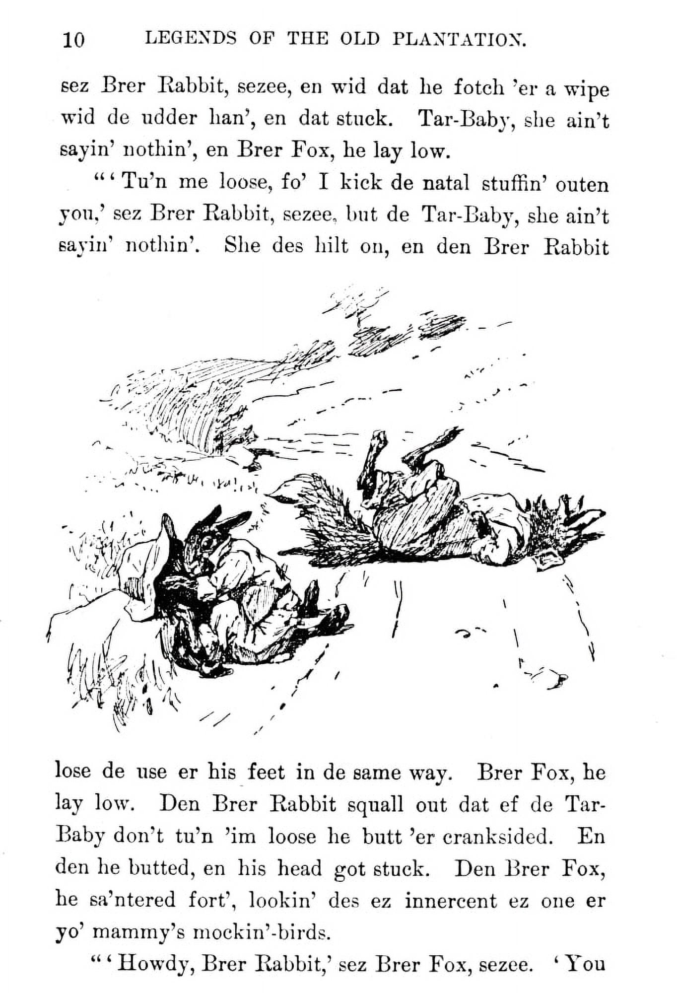 Harris Uncle Remus, 1895. Nthe Wonderful Tar-Baby Story. Brer Rabbit ...