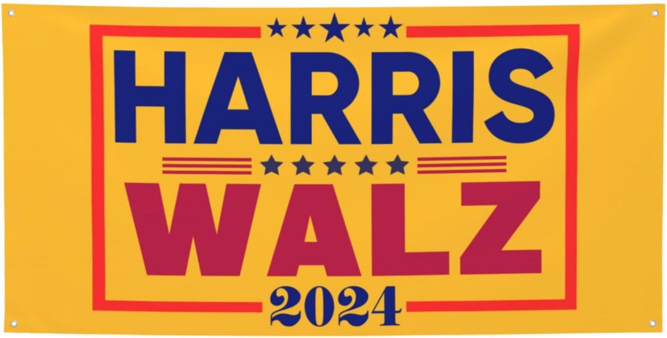 Harris-Waltz 2024 Banner 3x6 Ft Harris-Walz 2024 Banner Flag Harris ...