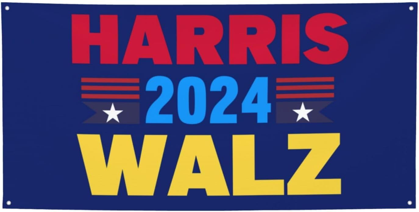 Harris-Waltz 2024 Banner 4x6 Ft Harris Walz 2024 Banner Flag Harris ...