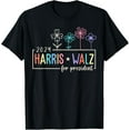 Harris Waltz 2024 Floral Feminine Kamala Harris Walz Waltz T Shirt