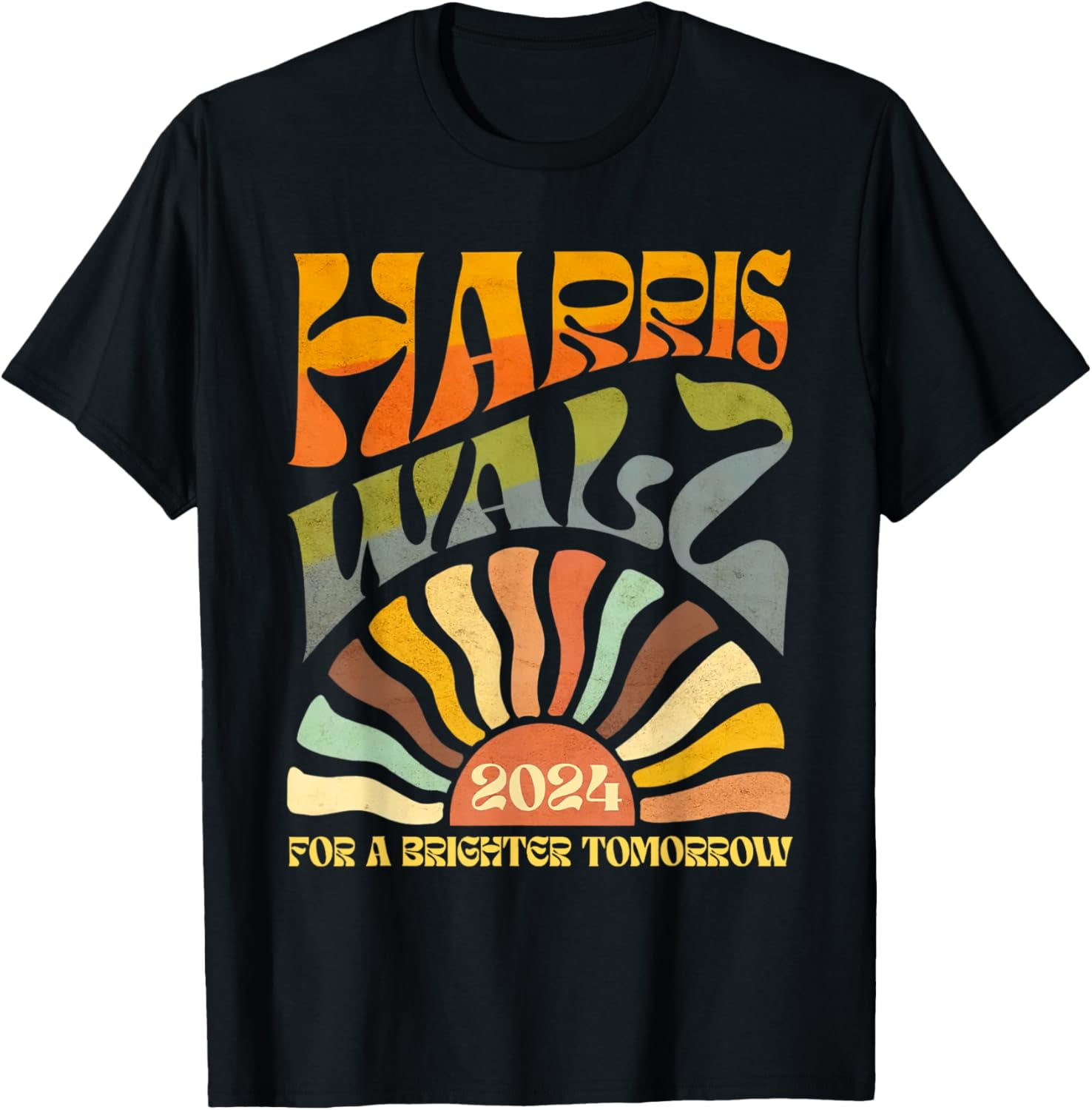 Harris Waltz 2024 For A Brighter Tomorrow Retro Vintage Boho T-Shirt ...