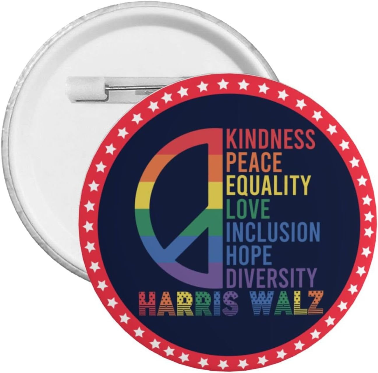 Harris Waltz 2024 Lgbt Button Pin 1pc Harris Walz 2024 Button Pin ...