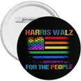 Harris Waltz 2024 Lgbt Button Pins Kamala Harris Walz 2024 Peace Love