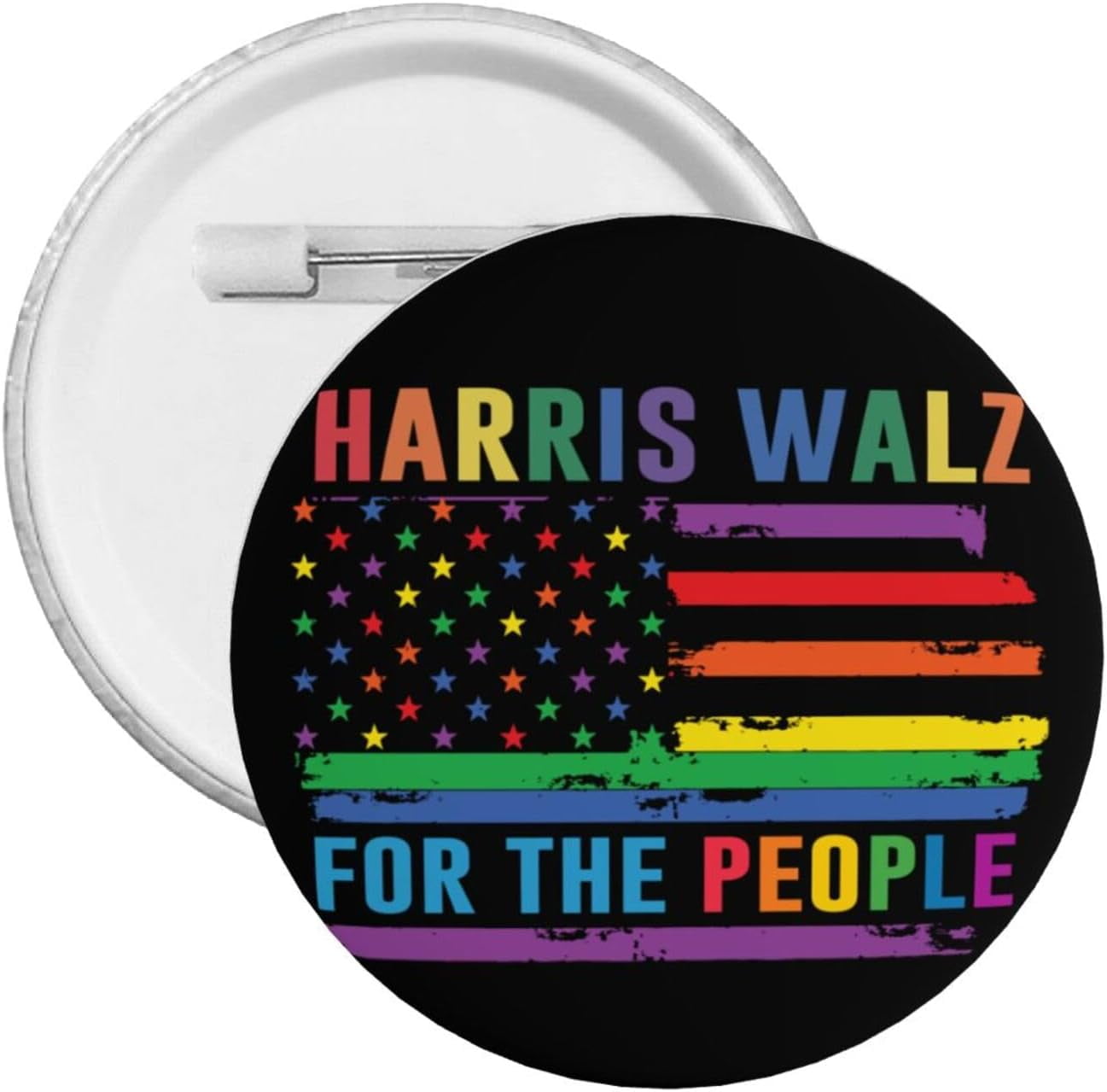 Harris Waltz 2024 Lgbt Button Pins Kamala Harris Walz 2024 Peace Love