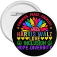 Harris Waltz 2024 Lgbt Button Pins Kamala Harris Walz 2024 Peace Love