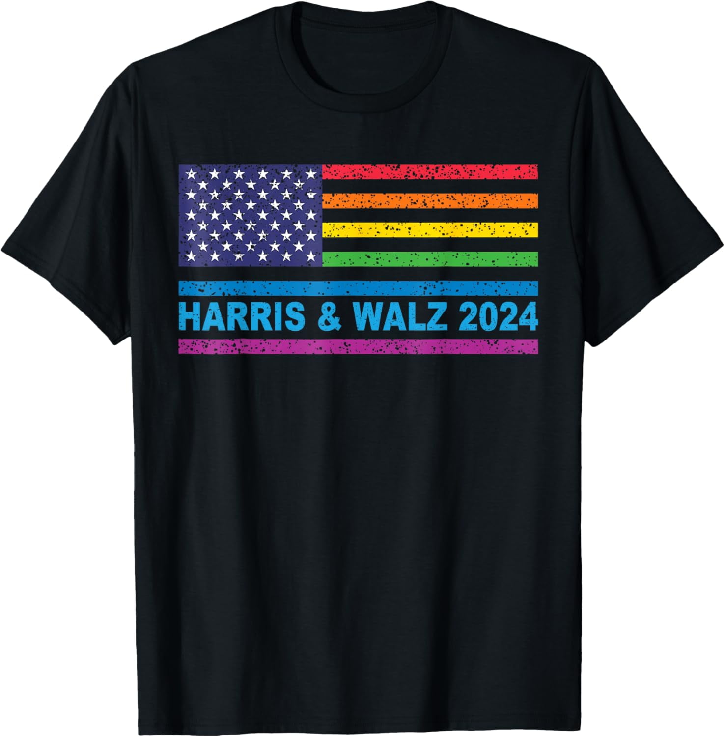Harris Waltz 2024 Rainbow Gay Pride LGBT Flag Election 2024 T-Shirt ...