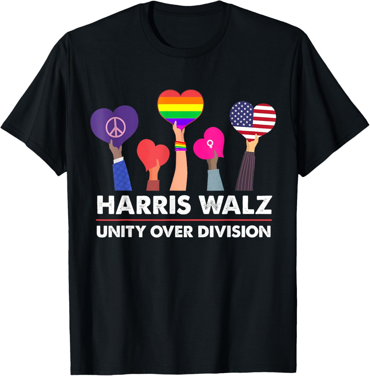 Harris Waltz 2024 Unity Over Division Harris Waltz 2024 Over T-Shirt ...