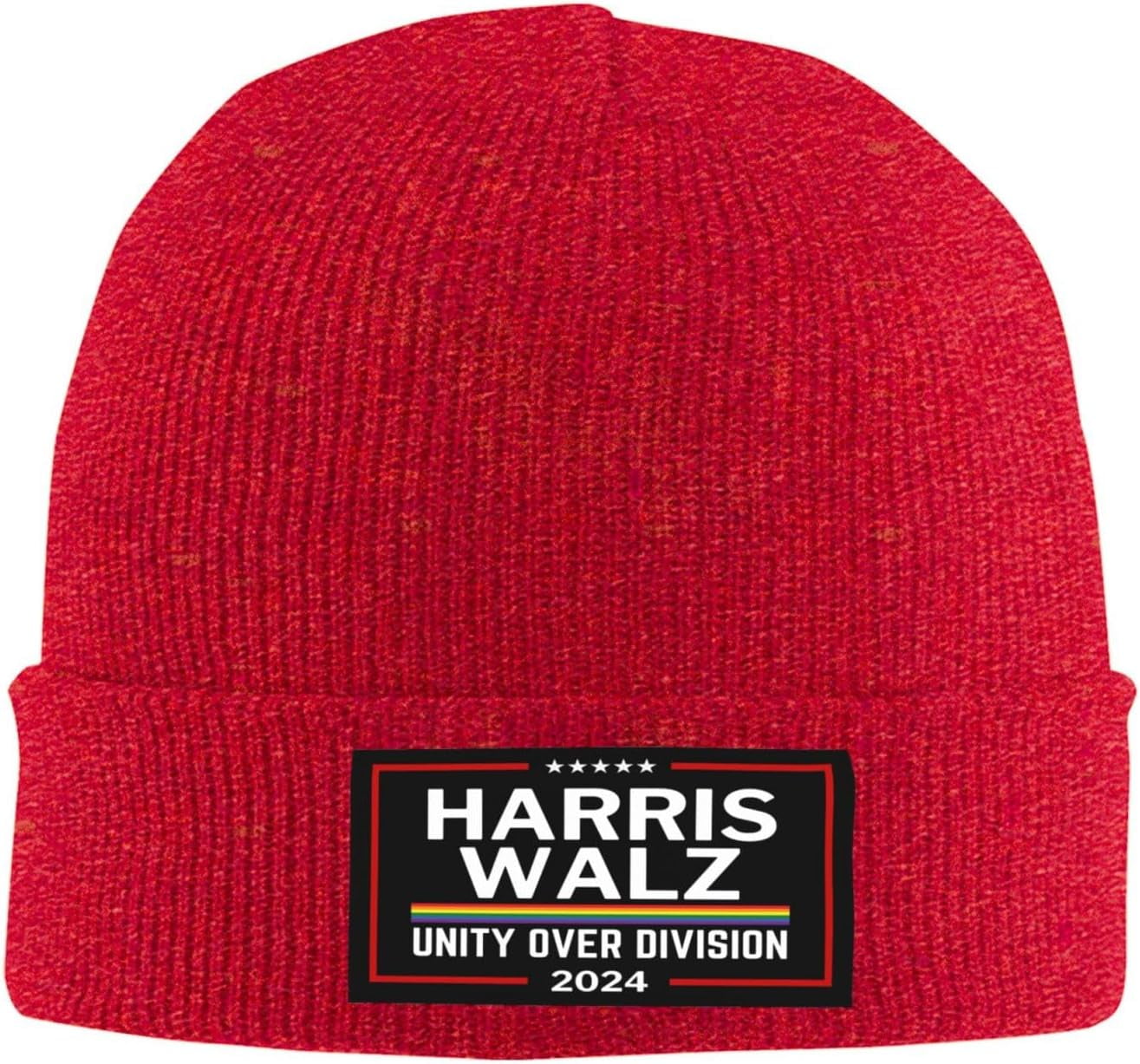Harris Waltz 2024 Unity Over Division Knit Hat LGBTQ 2024 Rainbow Gay ...