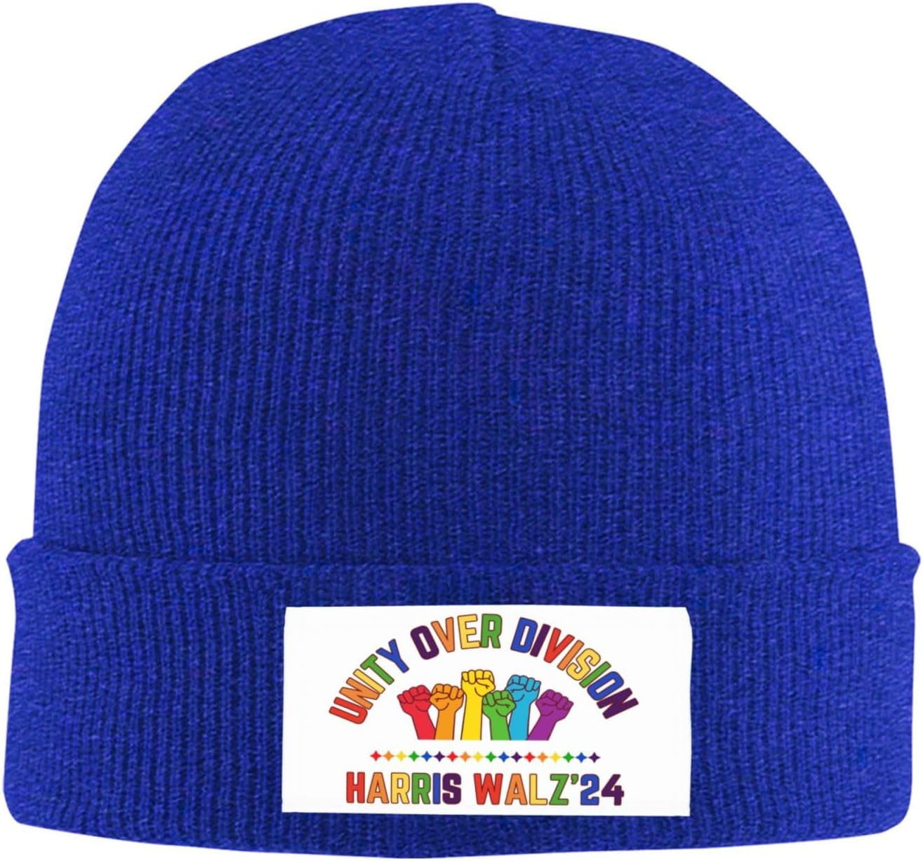 Harris Waltz 2024 Unity Over Division Knit Hat LGBTQ 2024 Rainbow Gay ...