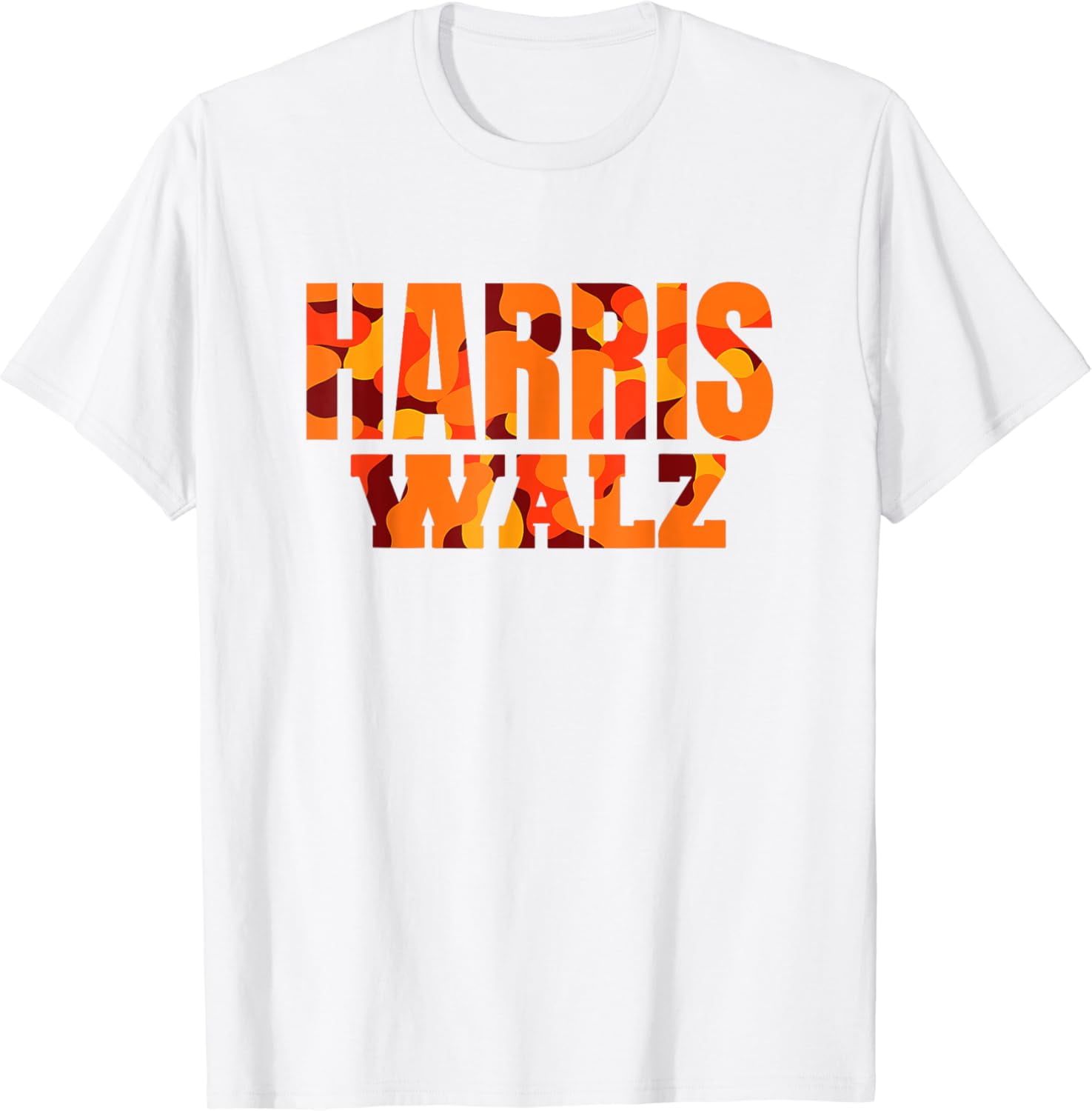 Harris Waltz Camo Military Hunting Camouflage Signal Orange T-Shirt ...