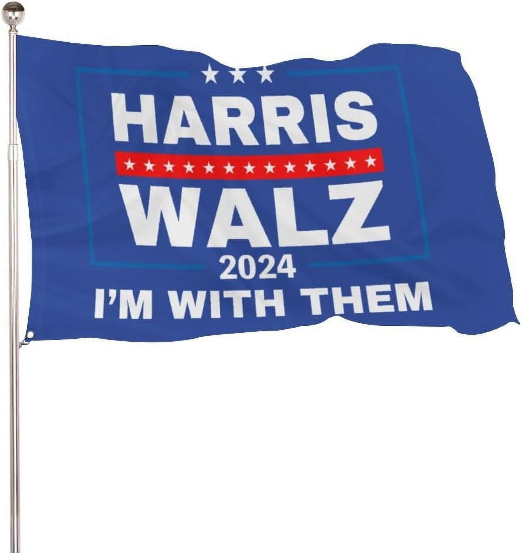 Harris Waltz Walz 2024 I‘m With Them Flag Kamala Harris Waltz 2024 ...