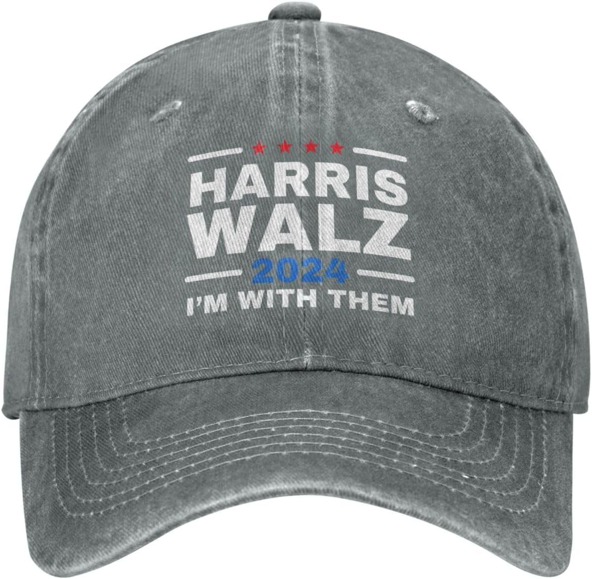 Harris Waltz Walz 2024 I’m with Them hat Kamala Harris Waltz 2024 Hat ...