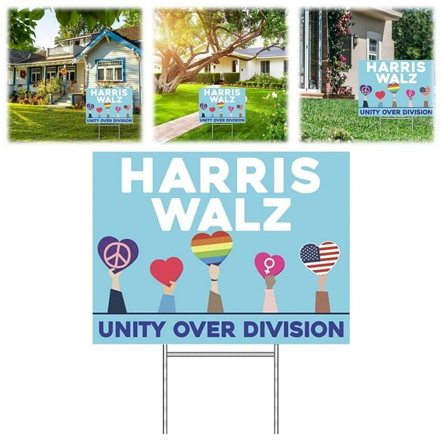 Harris Waltz Yard Sign, Harris Waltz 2024 Vote Lawn Sign with Metal H ...