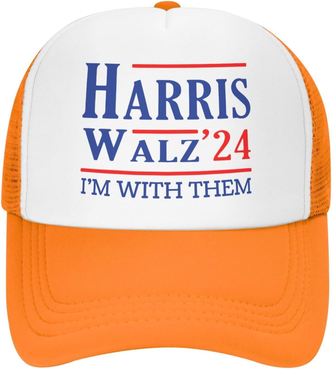 Harris Waltz hat Kamala Walz 2024 I’m with Them Trucker Hat Women Dad ...