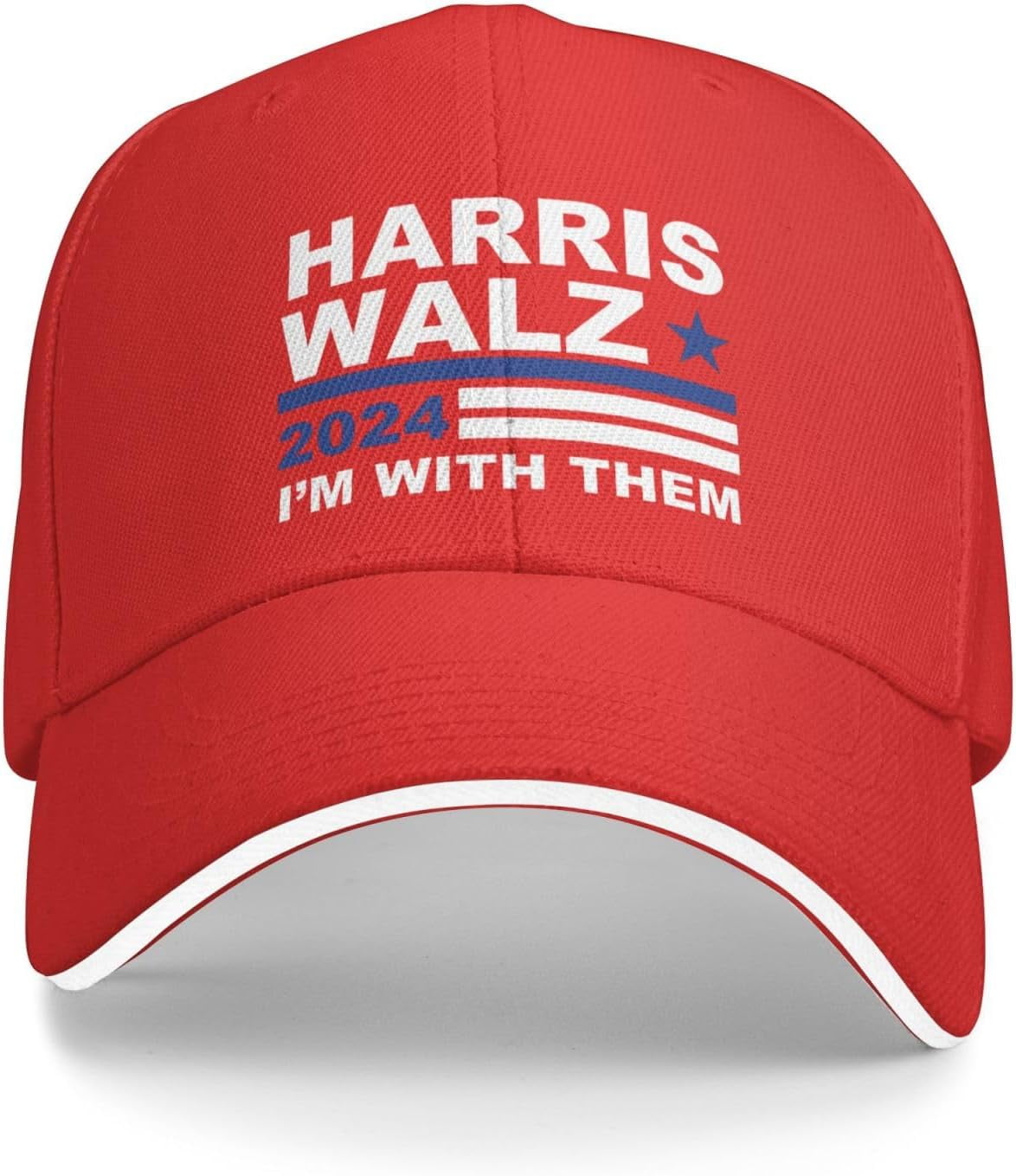 Harris Waltz Hat Kamala Walz 2024 Iu2019m With Them Hat For Women Baseball Cap Cool Caps