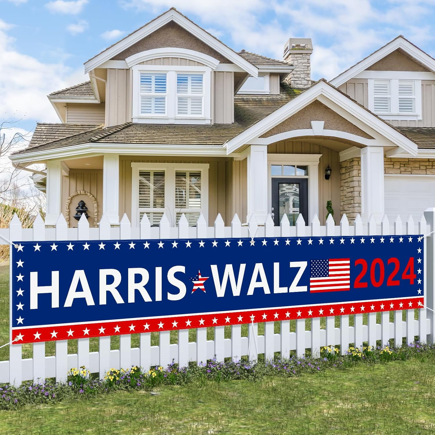 Harris Walz 2024 Banner Support Kamala Harris Tim Walz VP Banner Yard ...