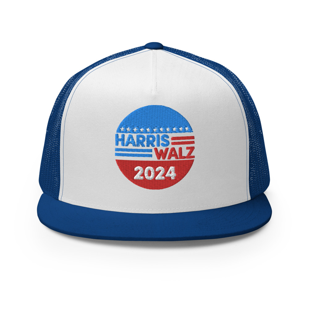 Harris Walz 2024 Democratic Party Embroidered Trucker Cap, Kamala ...
