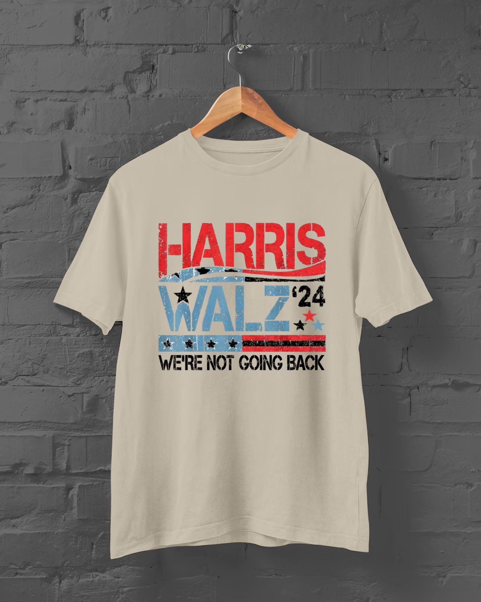 Harris Walz 2024 Kamala Harris 2024 Tim Walz 2024 USA Flag T-Shirt ...