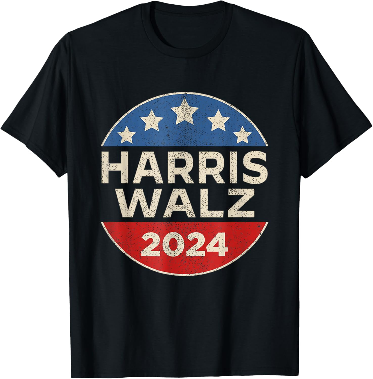 Harris Walz 2024 Kamala Harris Tim Waltz Vintage Button T-Shirt ...