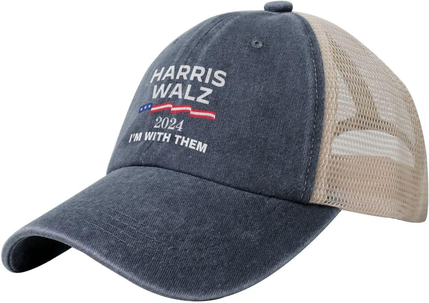 Harris Walz 2024 Kamala Harris Waltz 2024 Iu2019m with Them Trucker Hat ...