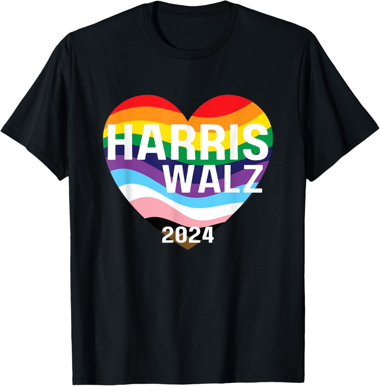 Harris Walz 2024 LGBTQ Gay Pride Rainbow Kamala Harris T-Shirt ...