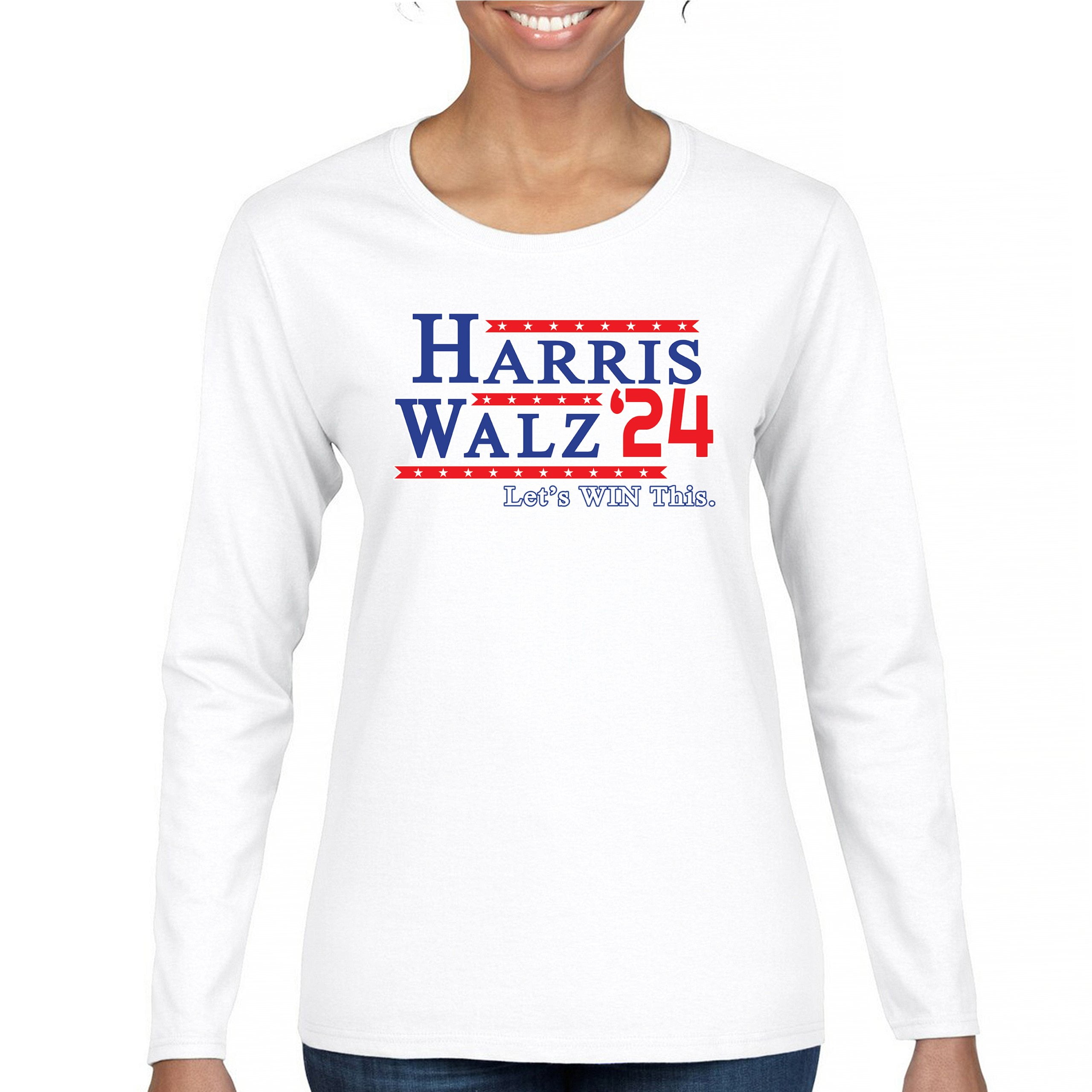 Harris Walz 2024 Let's Win This Women's Long Sleeve T-shirt Madam ...