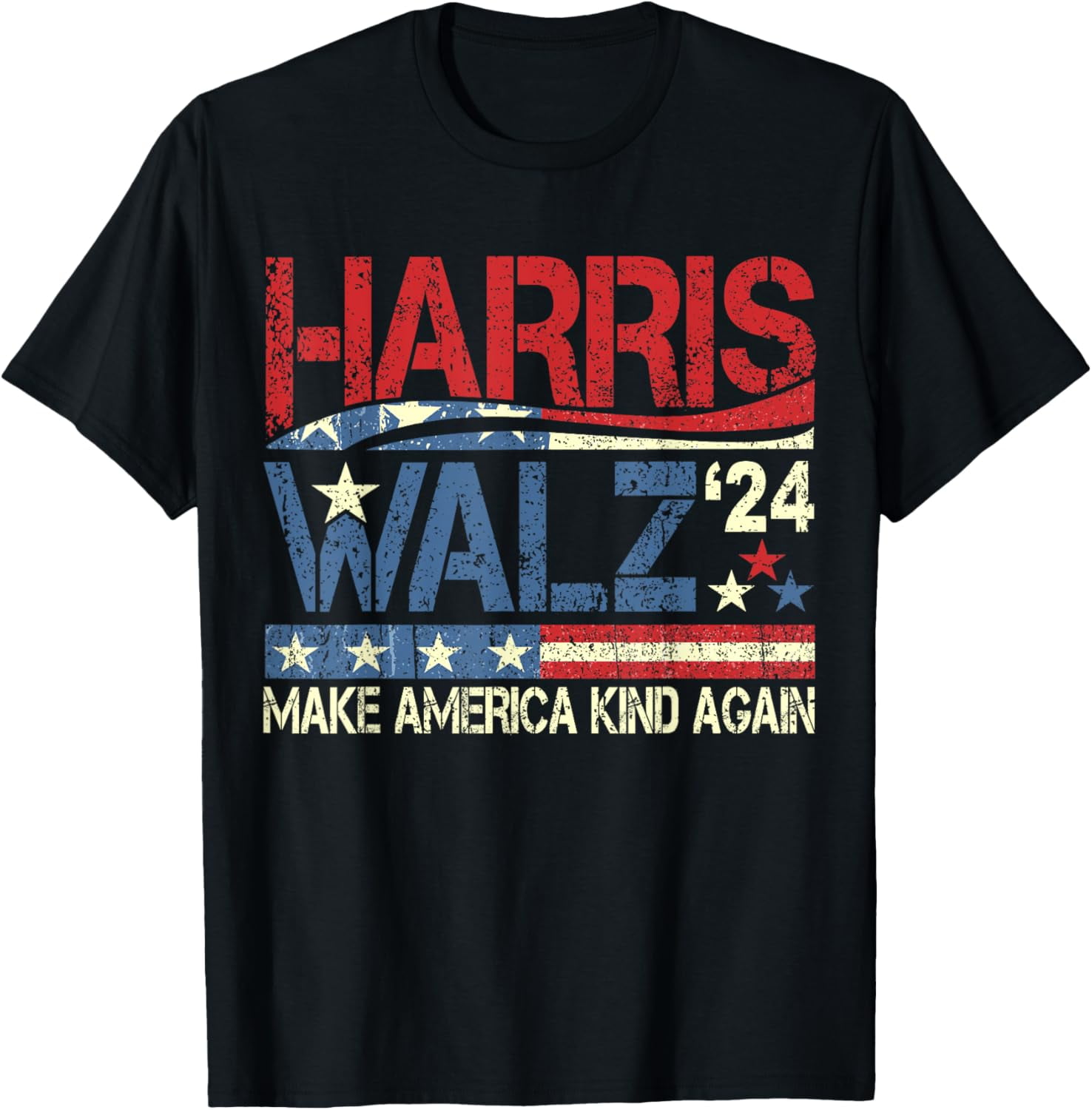 Harris Walz 2024 Make America Kind Again Harris Waltz Quote T-Shirt ...