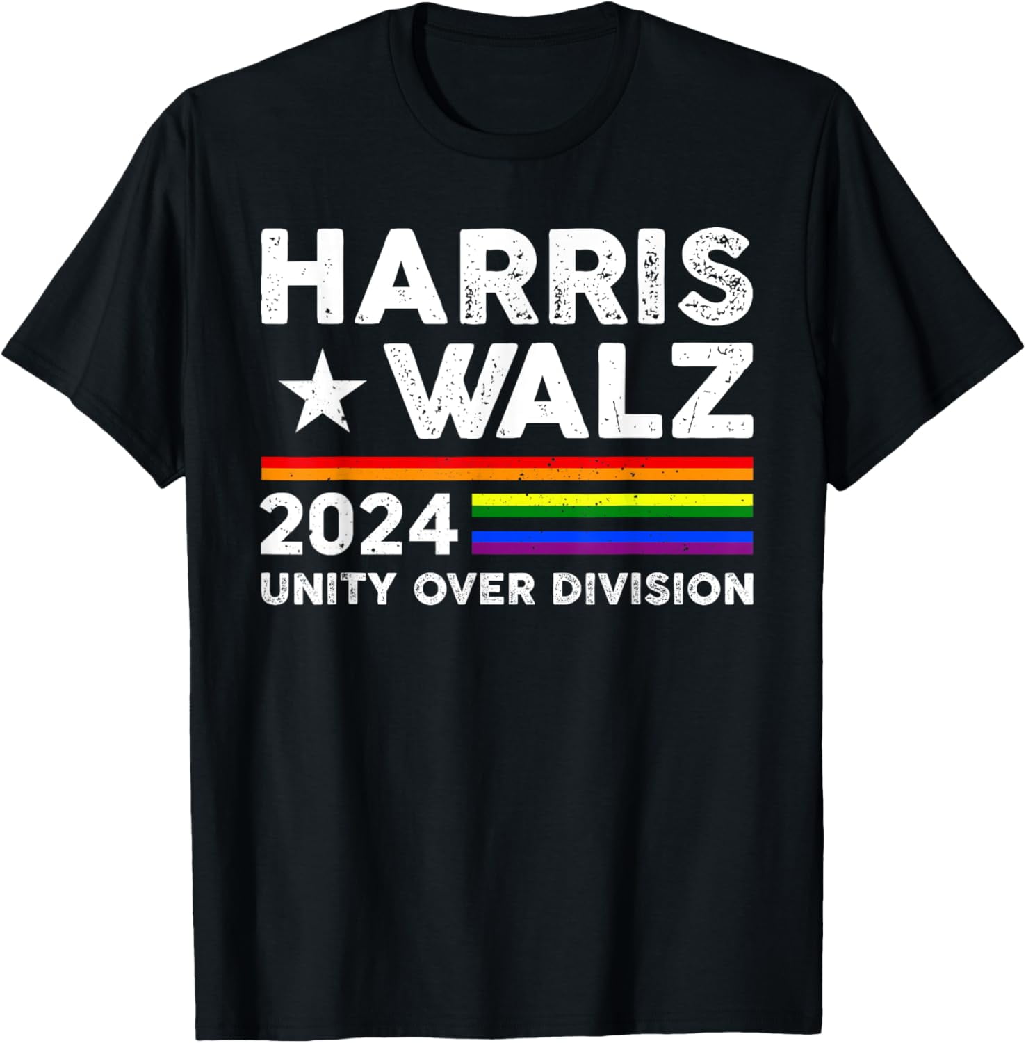 Harris Walz 2024 Unity Over Division Kamala Harris Tim Walz T-Shirt ...