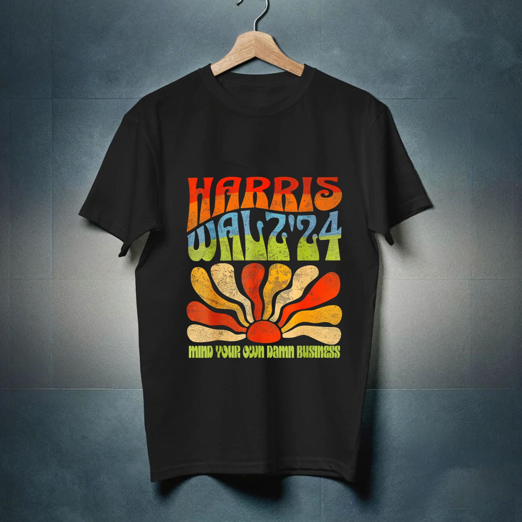 Harris Walz 24 Mind Your Own Damn Business Flower Shirt - Walmart.com