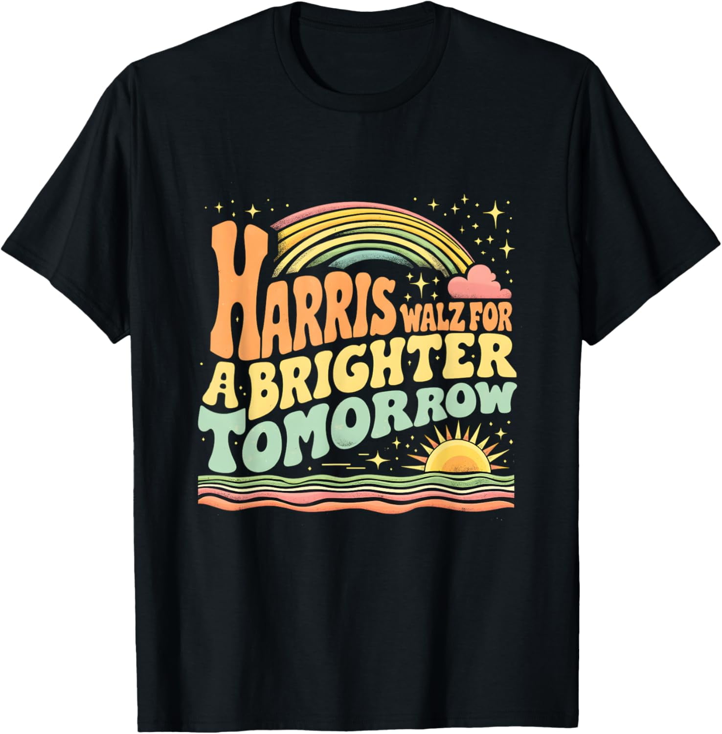 Harris Walz For A Brighter Tomorrow Tim Walz Kamala Harris T-Shirt ...