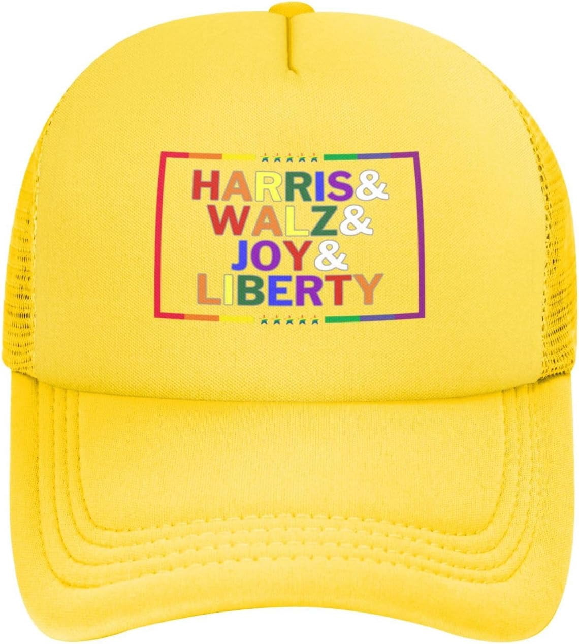 Harris Walz Joy Liberty Mesh Hat Gay LGBTQ+ for Kamala Harris Tim Waltz ...