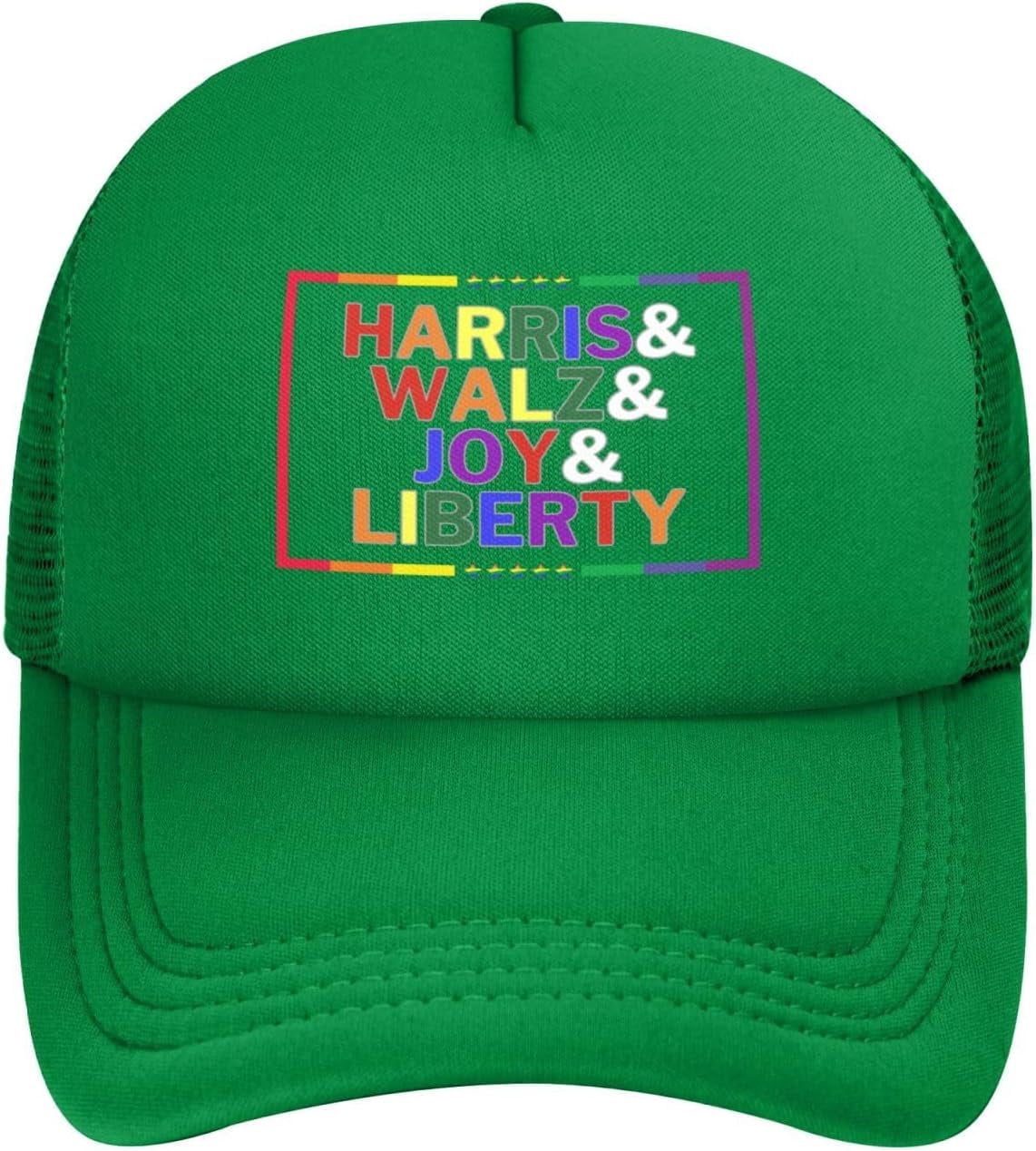 Harris Walz Joy Liberty Mesh Hat Gay LGBTQ+ for Kamala Harris Tim Waltz ...