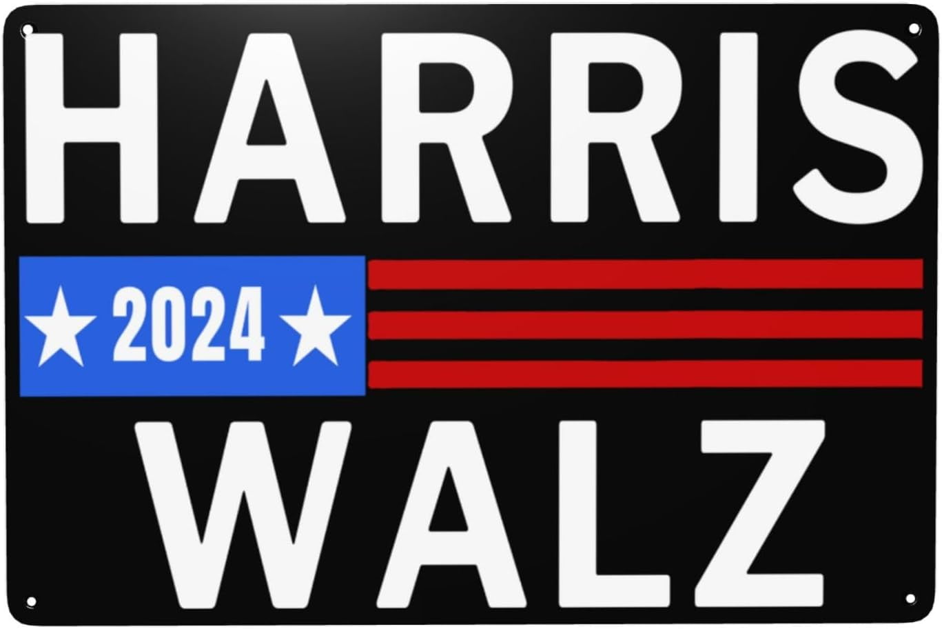 Harris-Walz Metal Sign 2024 Kamala Harris For President Vote Harris ...