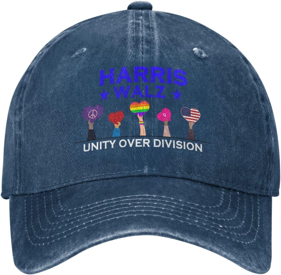 Harris Walz Unity Over Division Hats Cowboy Dad Hat Vintage Kamala 2024 ...