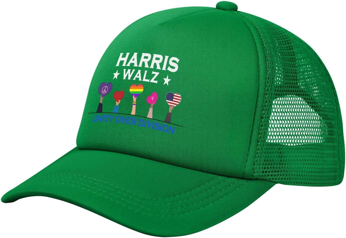 Harris Walz Unity Over Division Mesh Baseball CapVintage Kamala 2024 ...