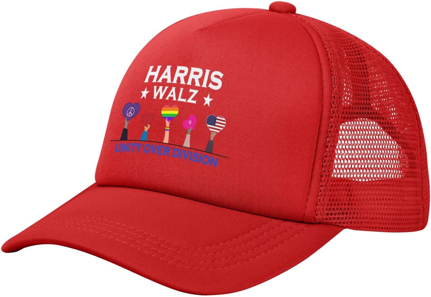 Harris Walz Unity Over Division Mesh Baseball CapVintage Kamala 2024 Adjustable Dad Hats for Men ...