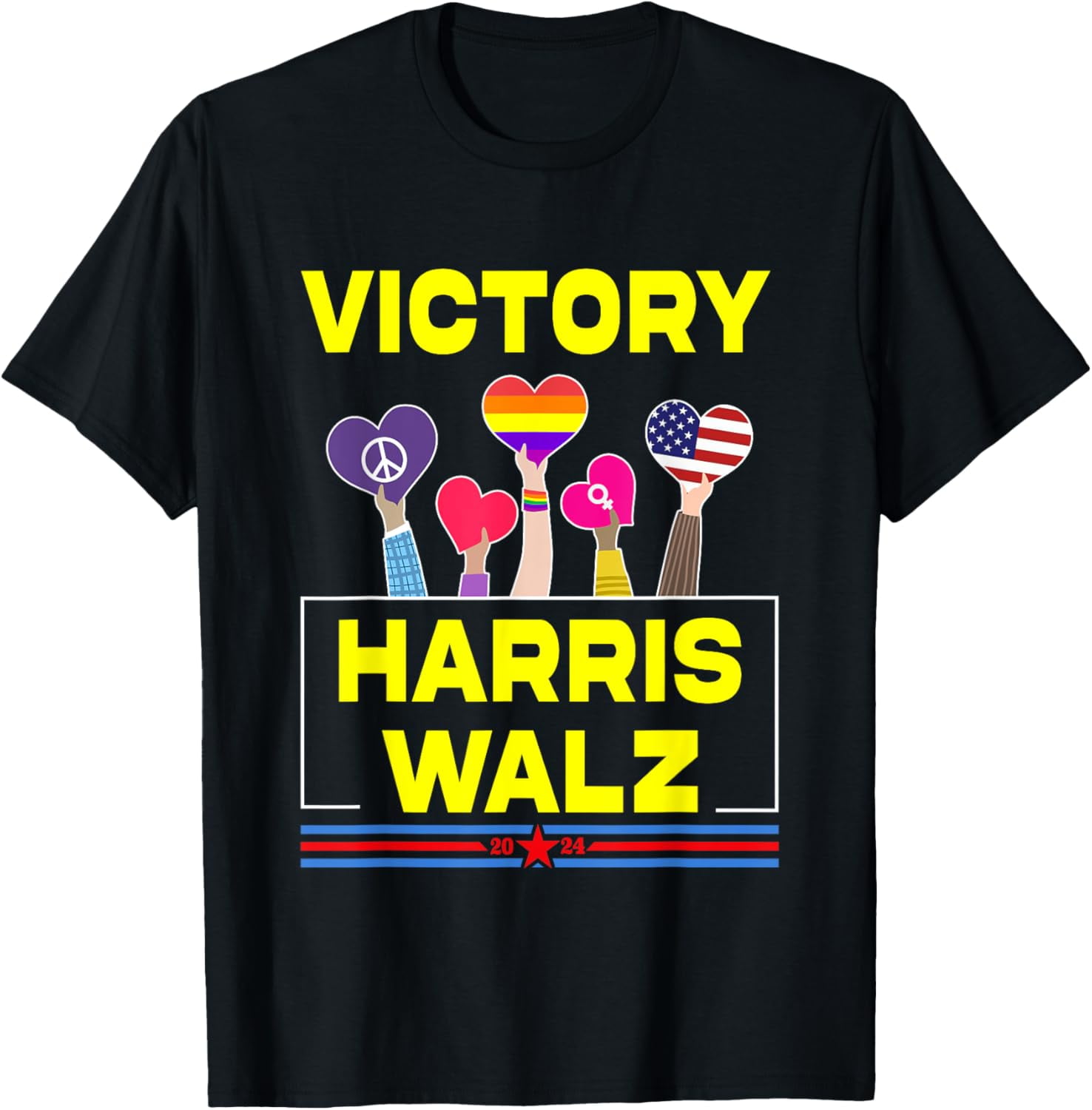 Harris Walz Victory 2024 Election Kamala Harris Waltz T-Shirt - Walmart.com