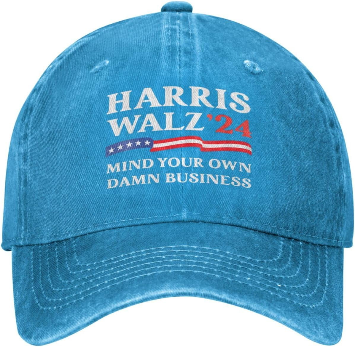 Harris Walz Waltz 2024 Mind Your Own Damn Business Hats Tim Walz Hat ...