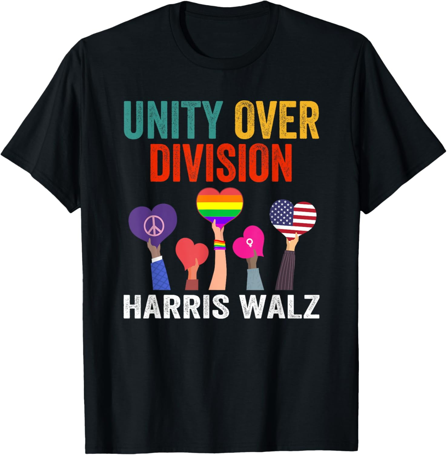 Harris Walz Waltz 2024 Unity Over Division T-Shirt - Walmart.com