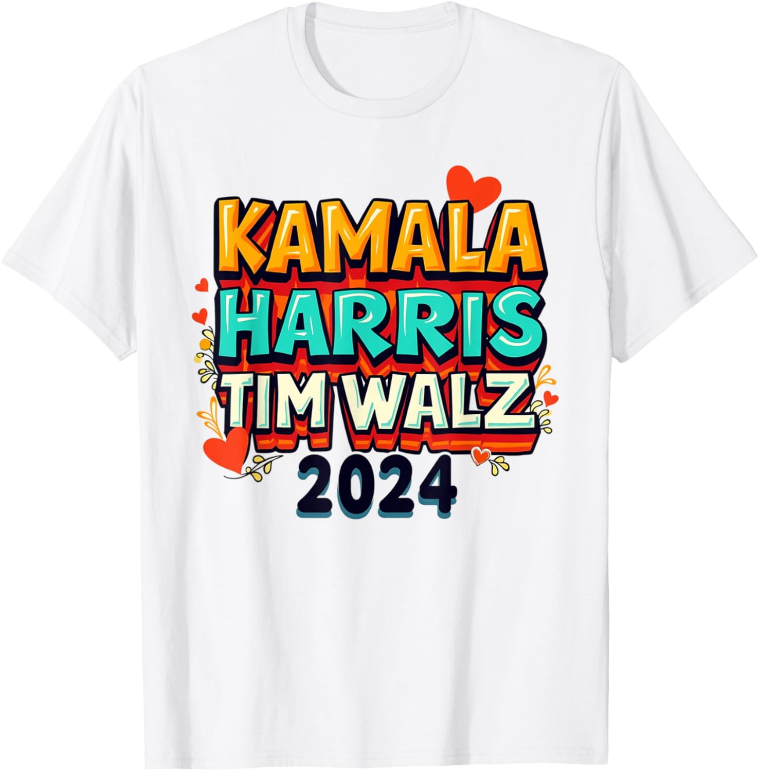 Harris Walz Waltz 2024 Vintage Style Kamala Harris Tim Walz T-Shirt ...