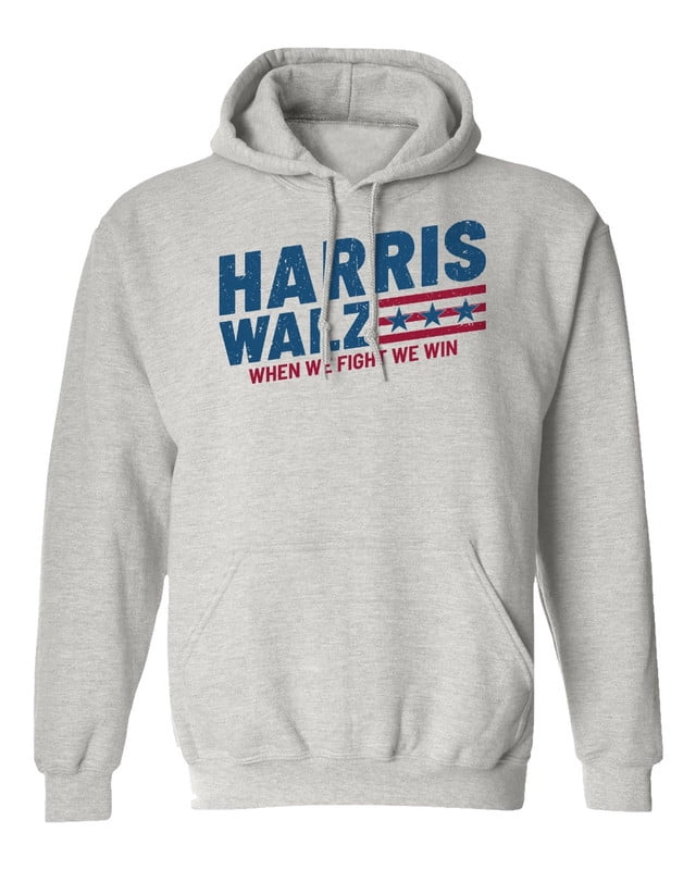 Harris Walz When We Fight We Win 2024 Elections Unisex Hooded ...