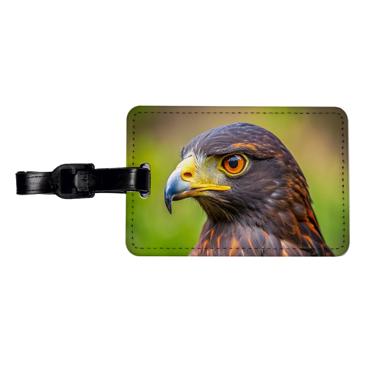 Harris's Hawk Raptor Bird Of Prey Faux Leather Travel Luggage Tag ...