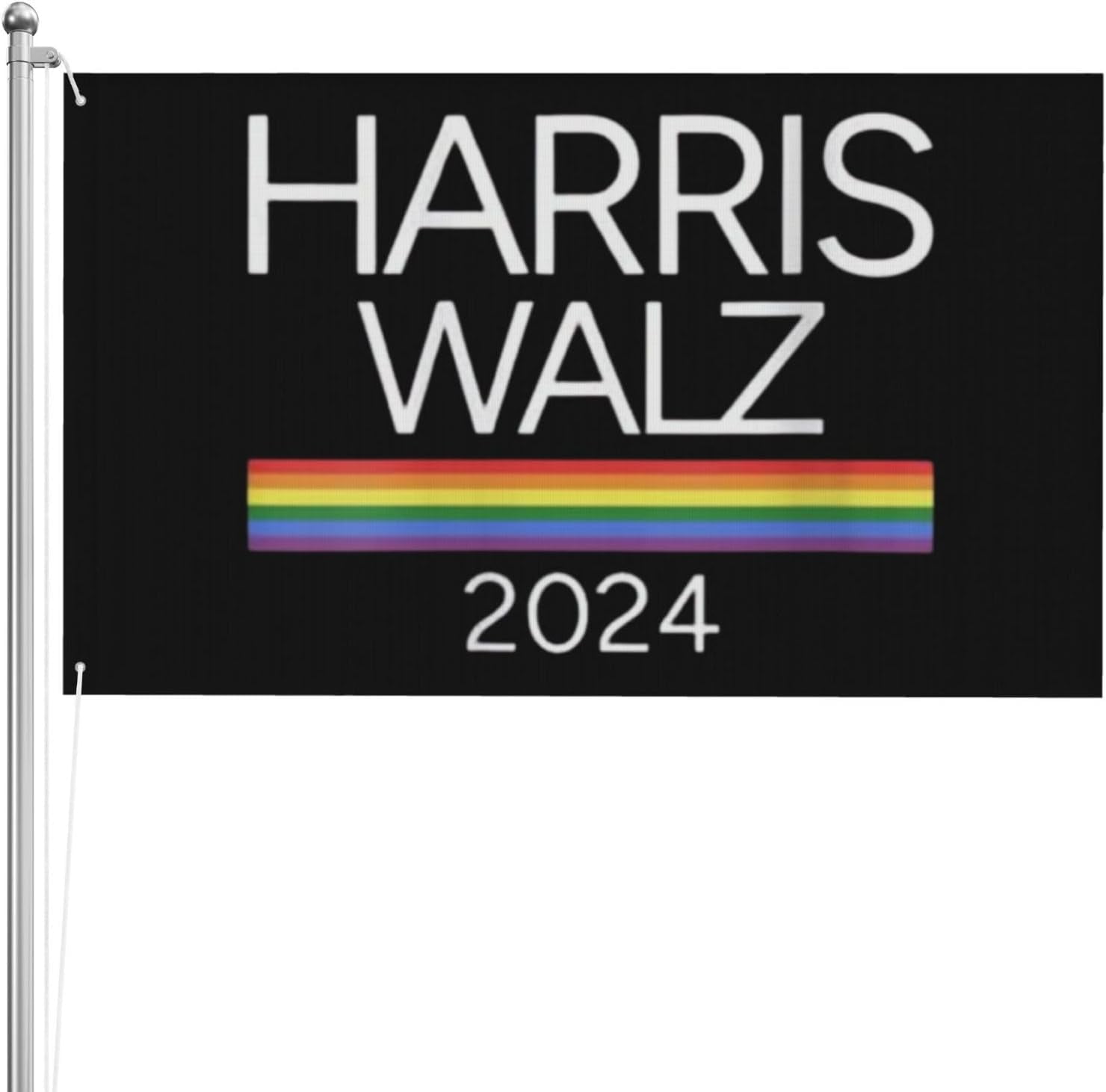 Harris waltz Walz 2024 flag LGBTQ for President Flag 3x5 Outdoor Double ...