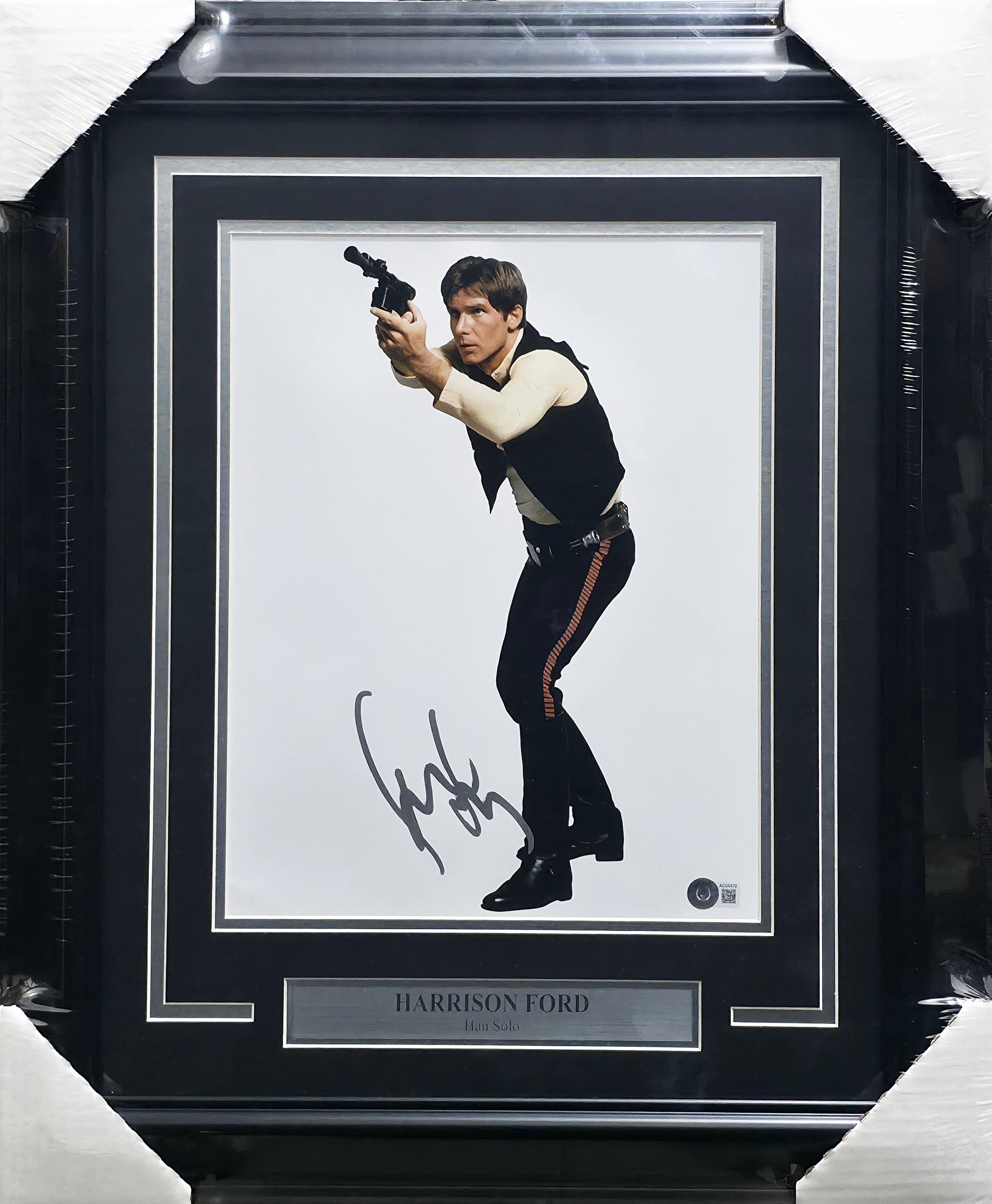 Harrison Ford Autographed Framed 11x14 Photo Star Wars Han Solo Beckett ...