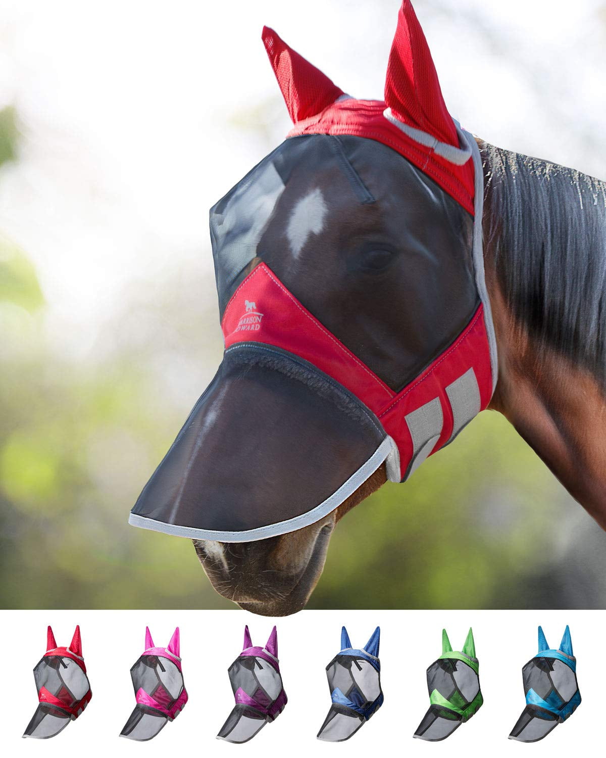Harrison Howard CareMaster Pro Luminous Fly Mask Full Face Ruby (XL ...
