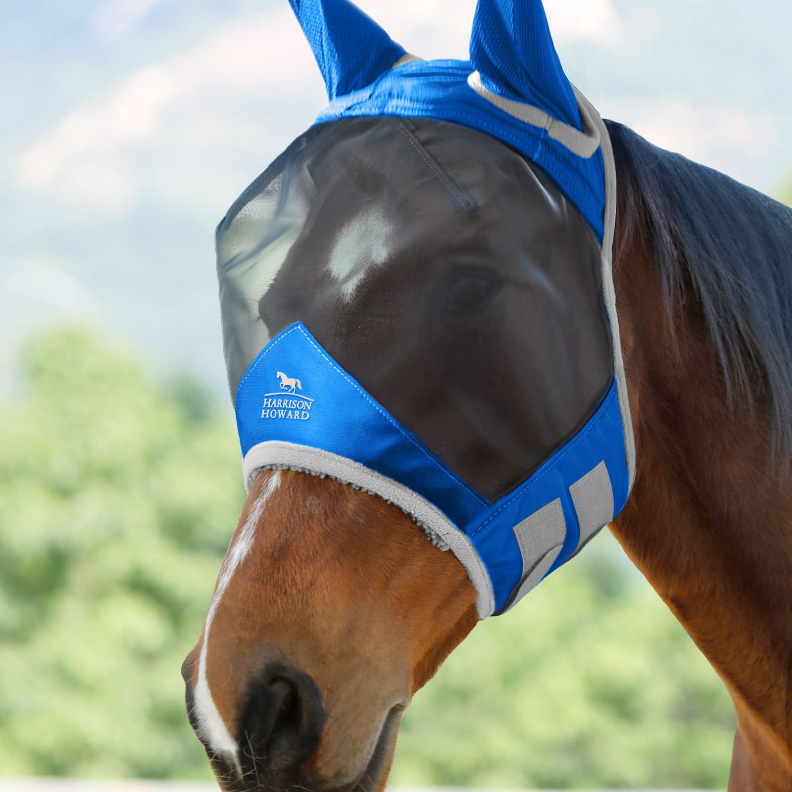 Harrison Howard CareMaster Pro Luminous Horse Fly Mask Standard with ...