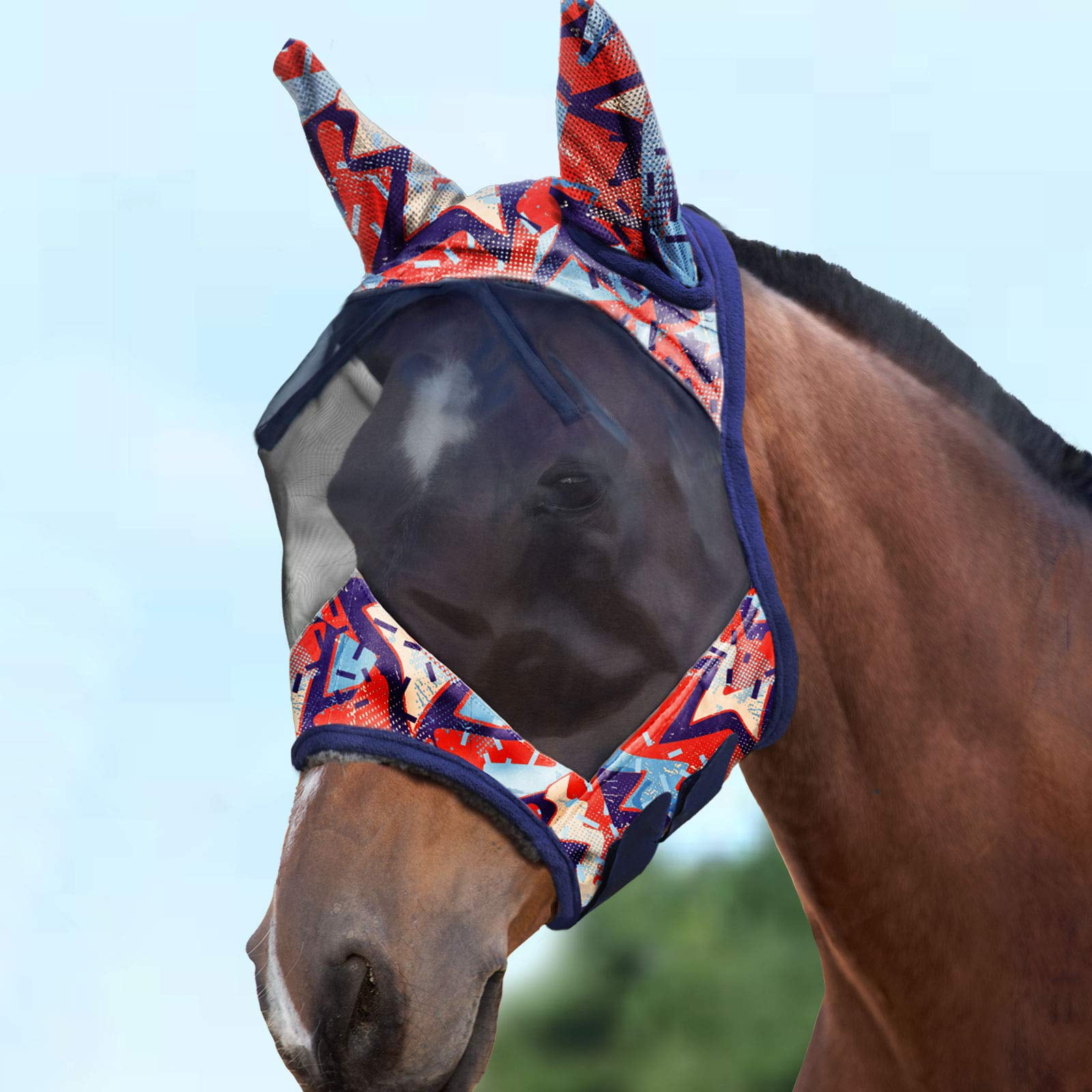 Harrison Howard LumiVista Horse Fly Mask Standard with Ears UV ...