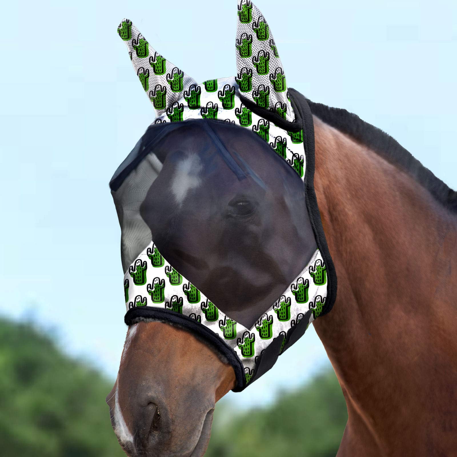 Harrison Howard LumiVista Horse Fly Mask Standard with Ears UV ...